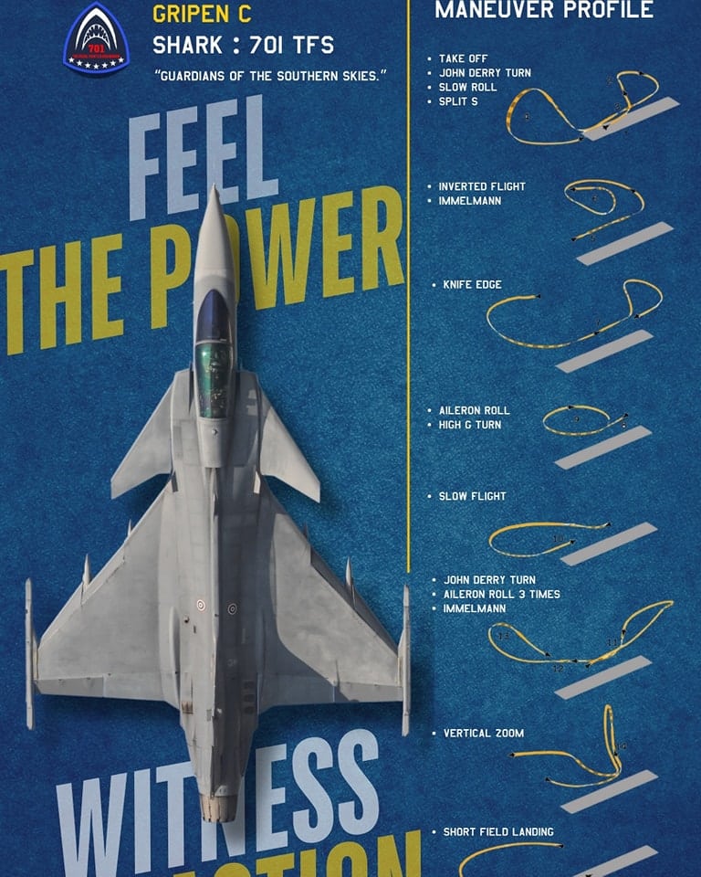 Gripen "Shark" 701 TFS โชว์พลัง RTAF 88th Anniversary
